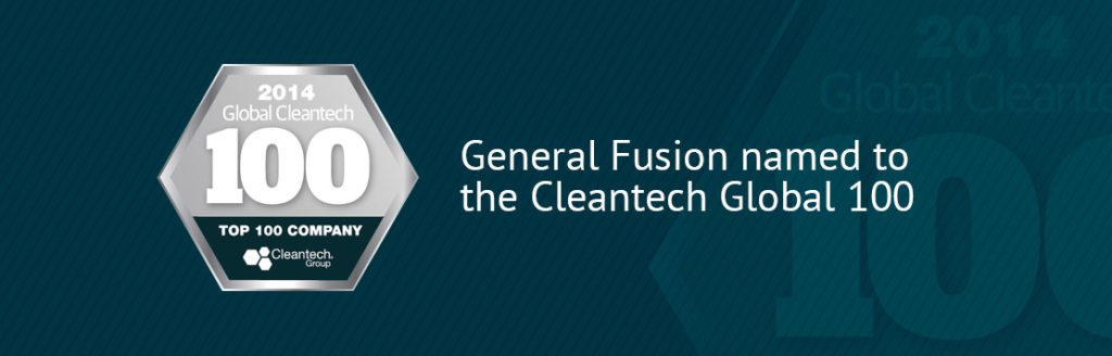 General Fusion is Named in the 2014 Global Cleantech 100 | General Fusion